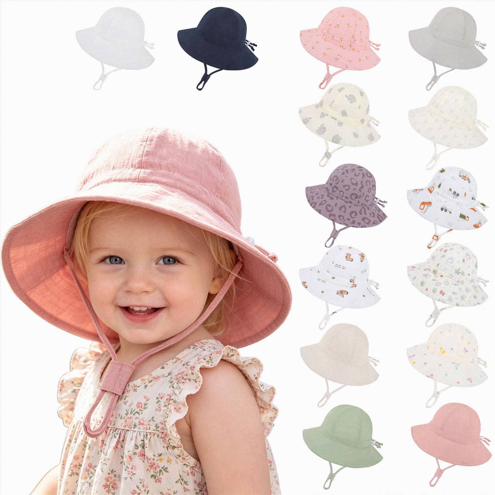 Children Summer Hat Babys Outdoor Sun Breathable Sunshade Beach Hat 3-6 ...