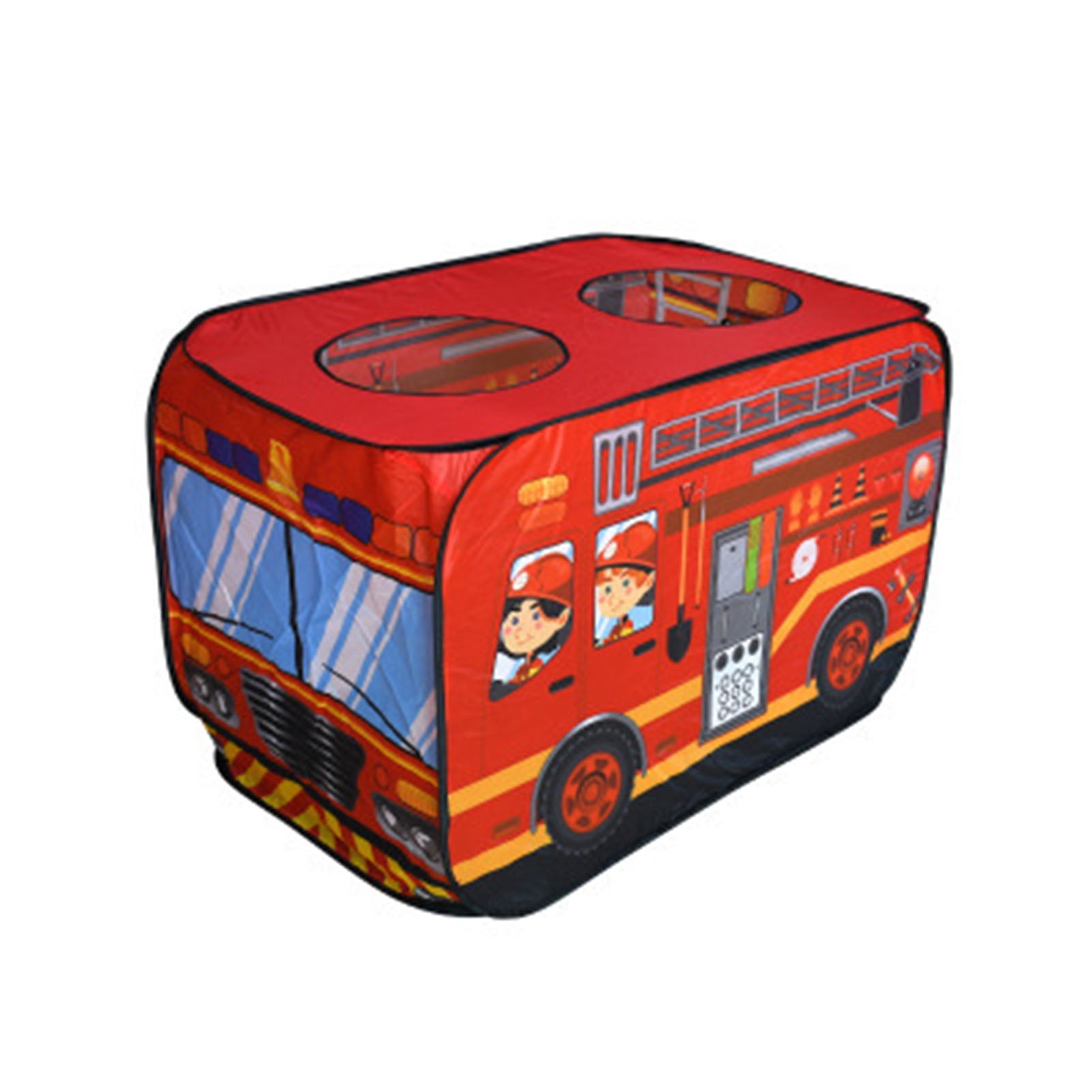 Children Tent Popup Play Tent Toy Foldable Playhouse Fire Truck Police ...