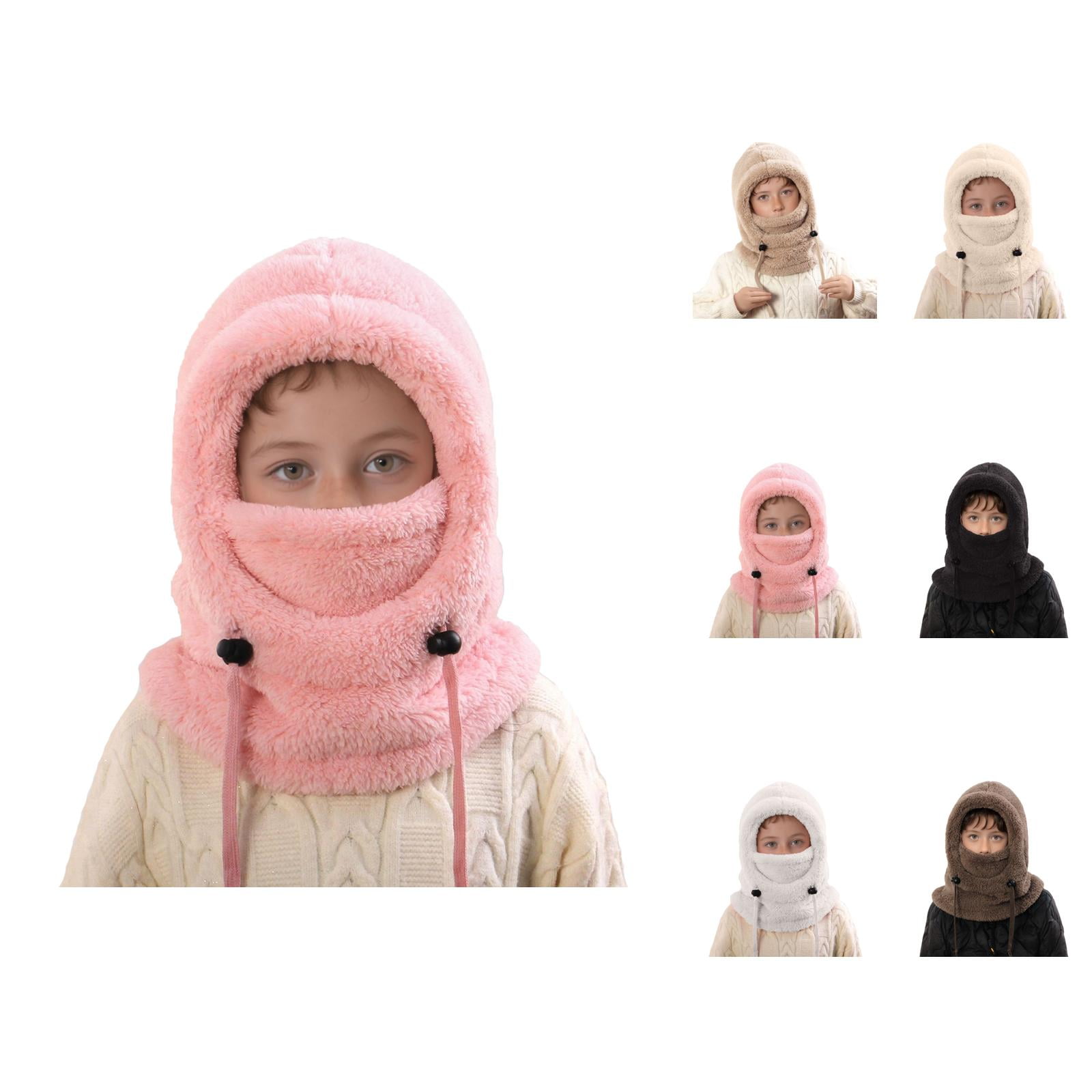 Children Thickened Ski Mask Hat Set - Winter Ear Protection Scarf ...