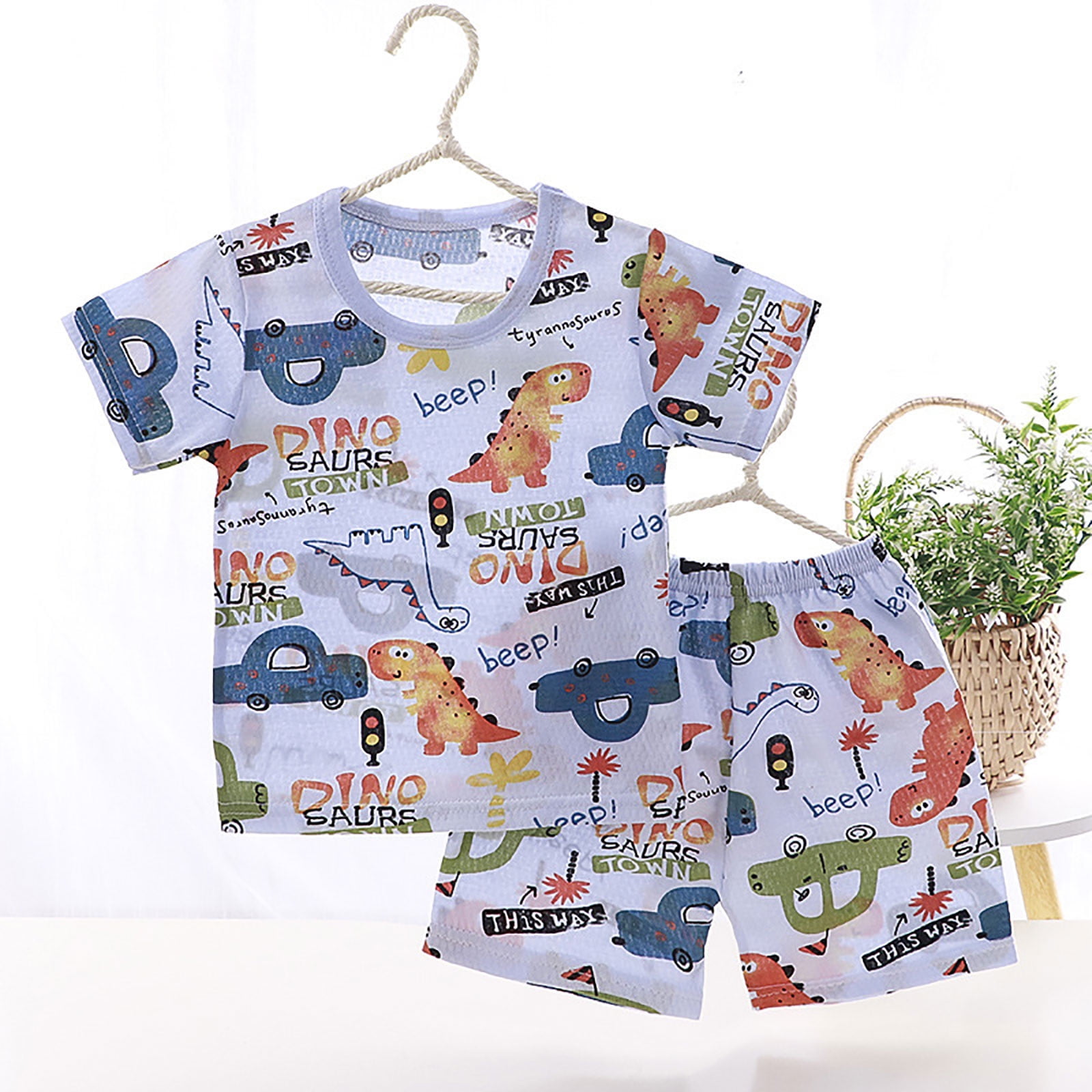 Children Toddler Summer Playful Animal Element Short Sleeve Tee and ...