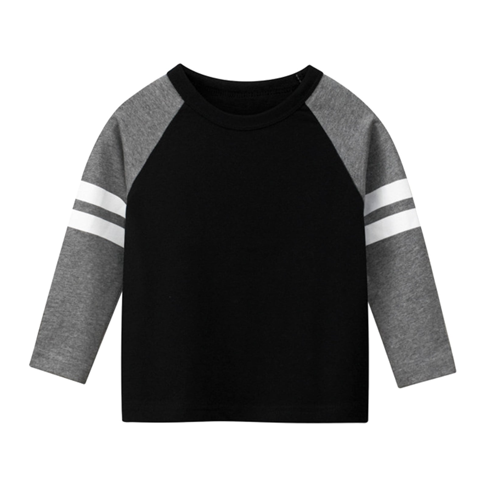 Children Tops Autumn Winter Boys Girls Long Sleeve Stripe Patchwork ...