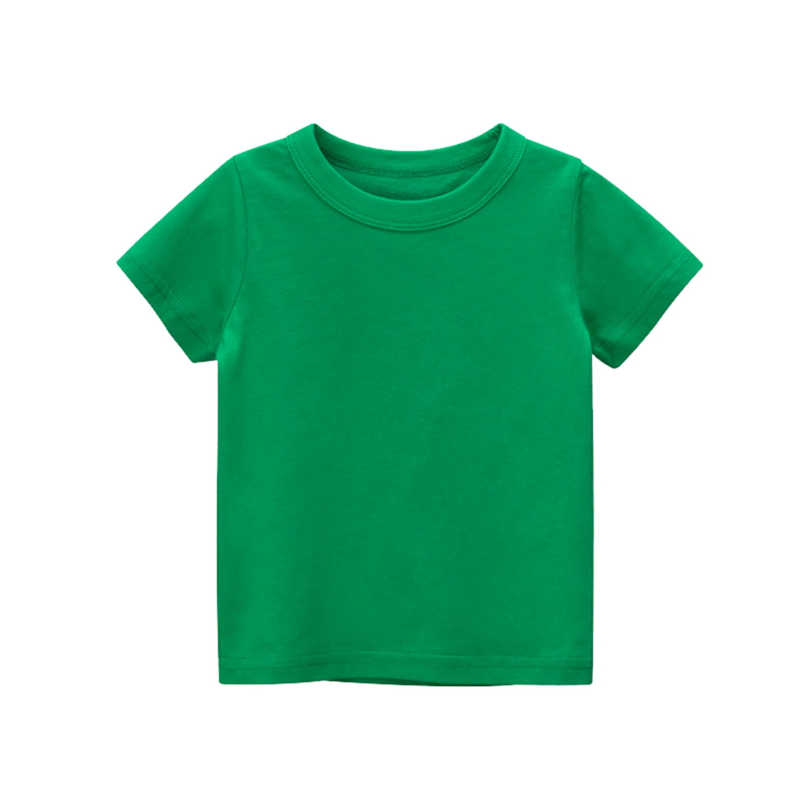 Children Tops Girls Boys Short Sleeve Basic T Shirt Casual Summer Tees ...