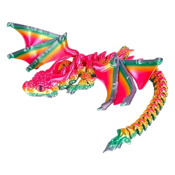 Children Toy 3D Printed Dragon Figurine Large Horn Designs Table ...
