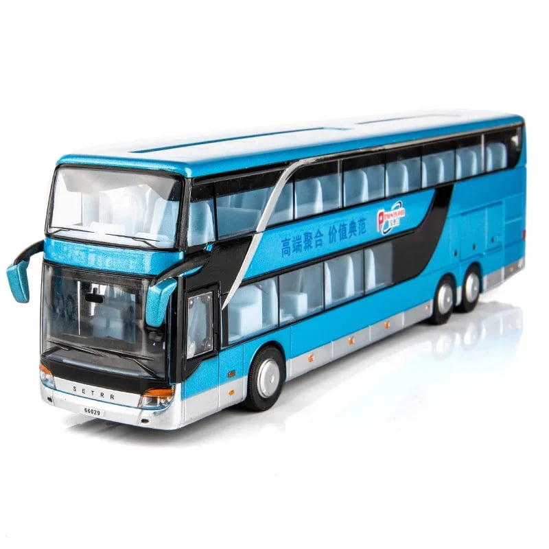 Children Toy Bus Car Boy Diecast Metal Model For Children Pull Back ...