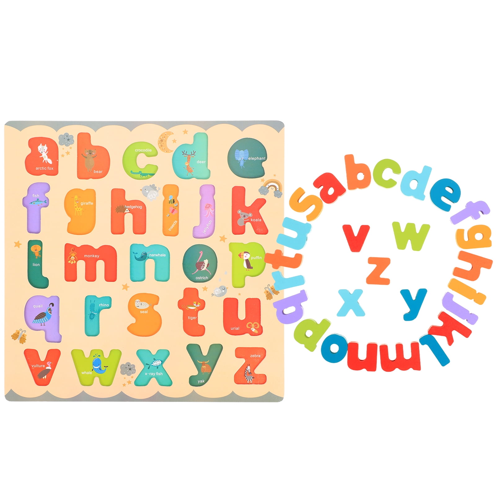 Children Toy Scratch Board Lace up Puzzle Wooden Blocks Playset Baby ...