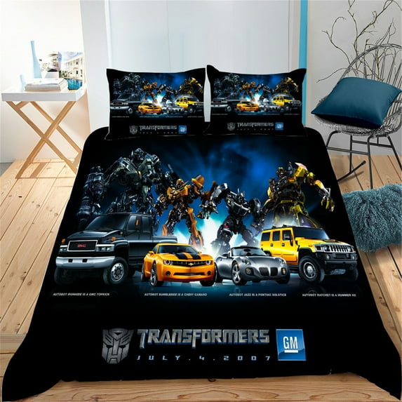 Children Transformers Duvet Cover Set Bumblebee Optimus Prime Quilt ...
