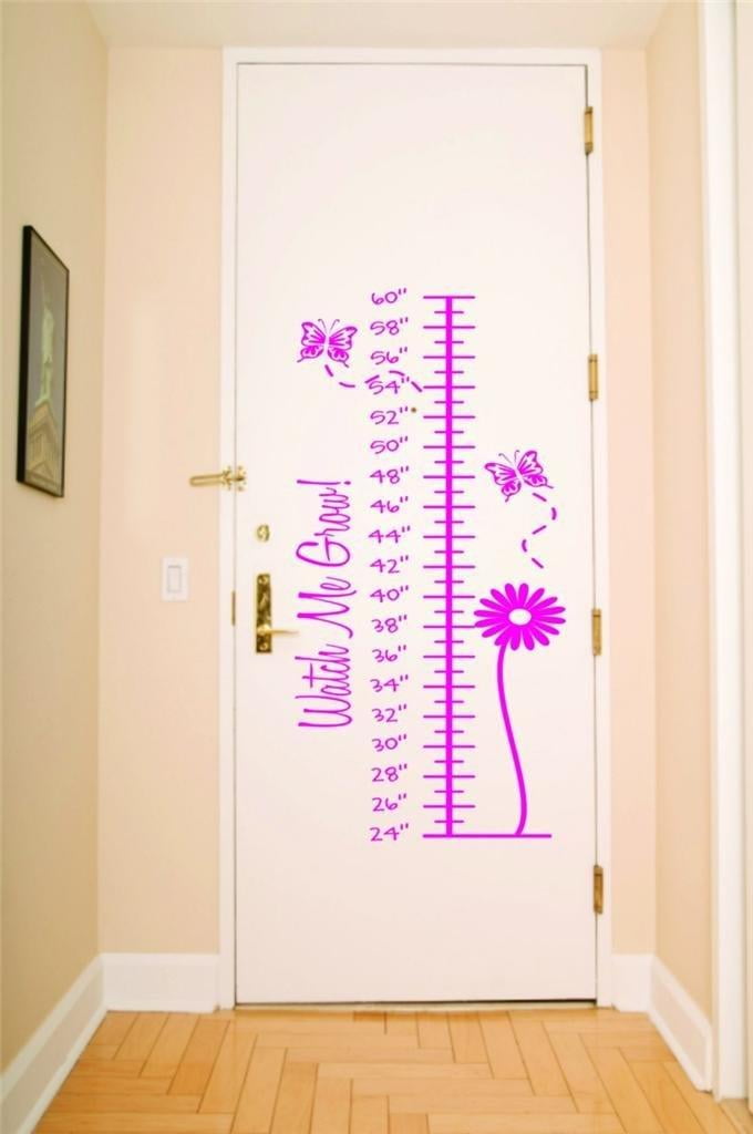 Children Watch me Grow Cute Growth Charts Wall Decal Decoration Growth ...