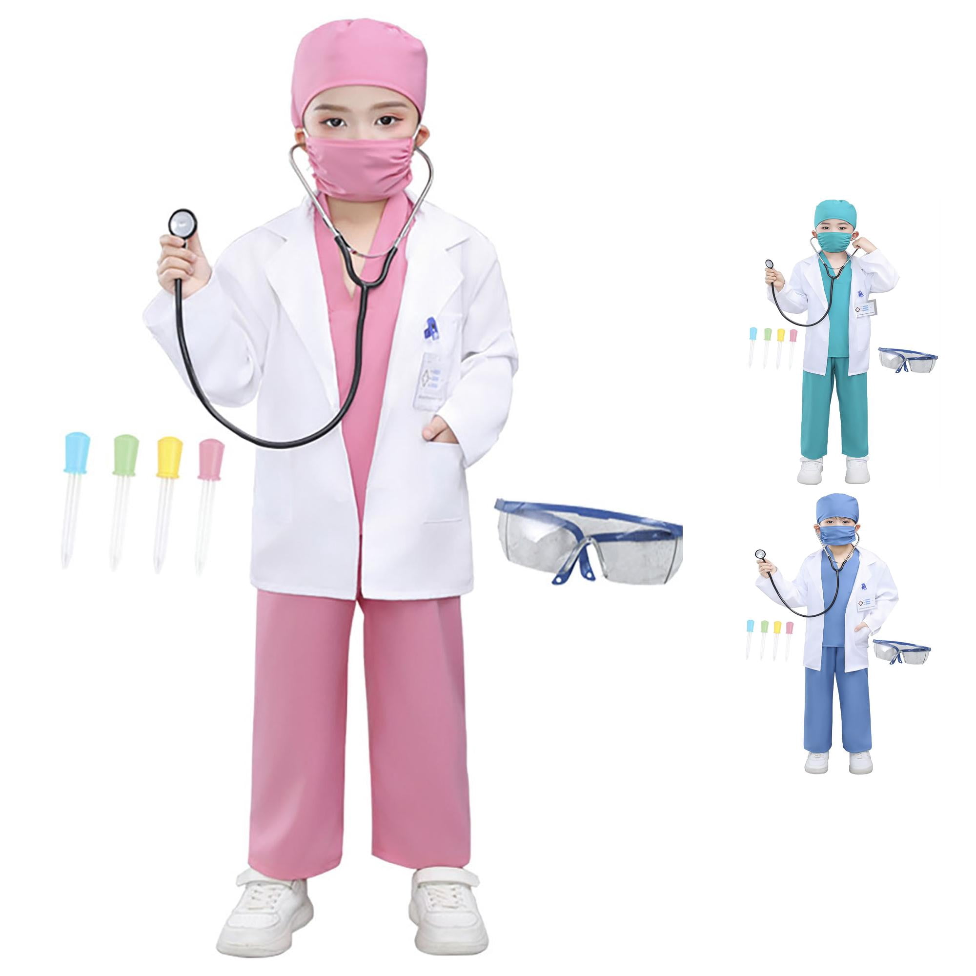 Children White Lab Coat Baby Doctors Play Dress Pack Baby Clothes Troop ...