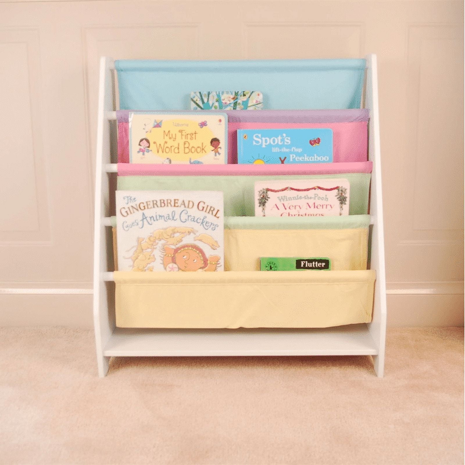 Children Wooden Canvas Hanging Magazine Bookcase - Walmart.com