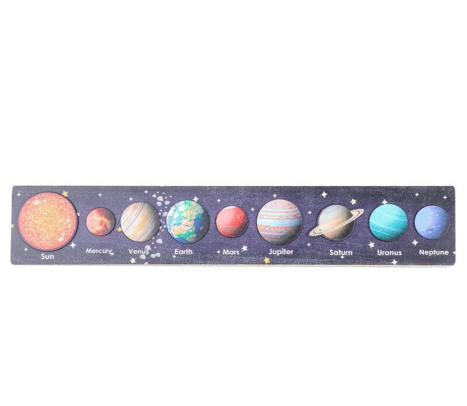 Children Wooden Space Planet Puzzles Montessori Toys Planet Matching ...