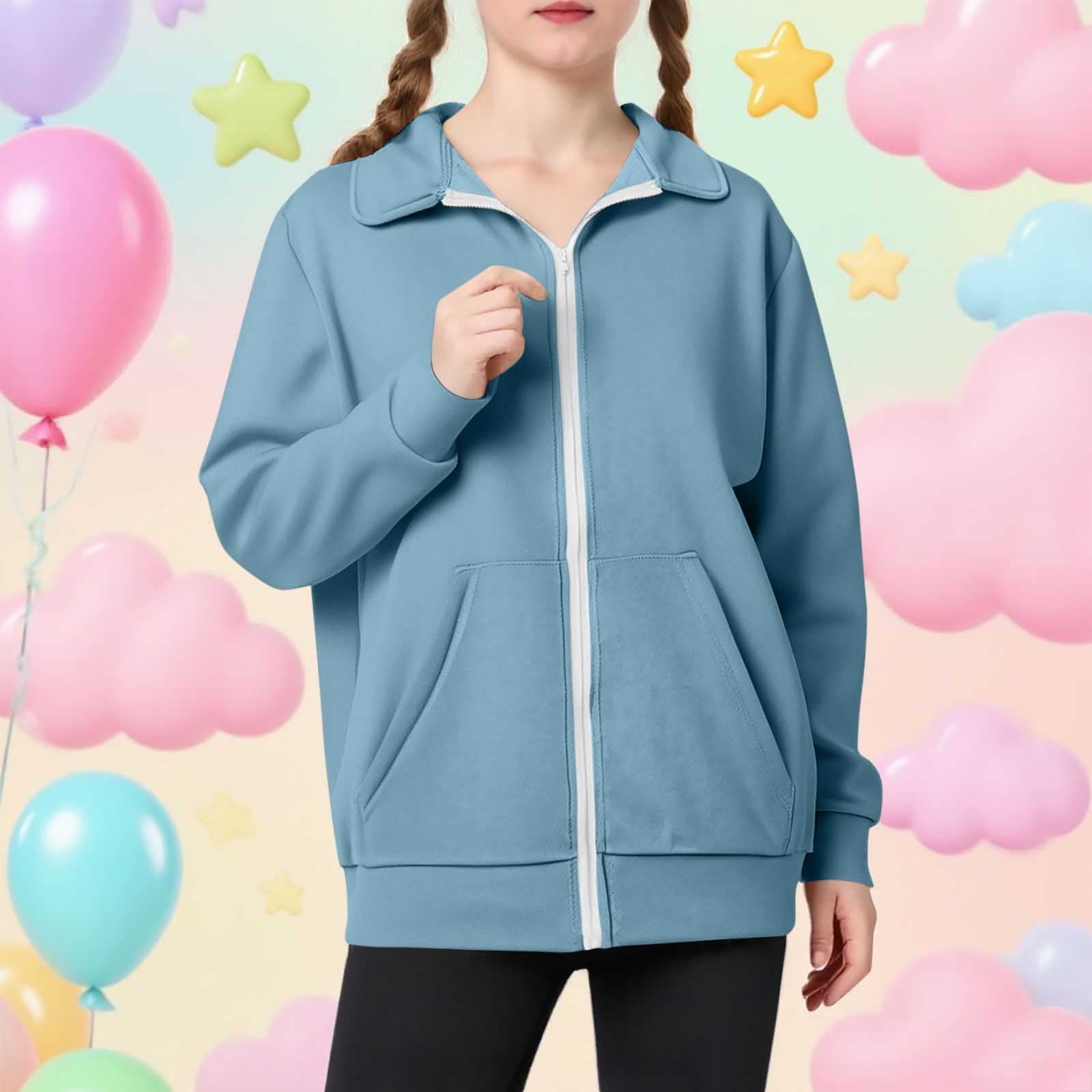 Children Zip up Sweatshirt, Kids Fashion Stand Collar Sports Jacket ...