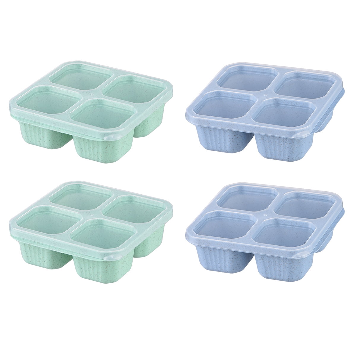 Children adult reusable meal preparation lunch containers, separate ...