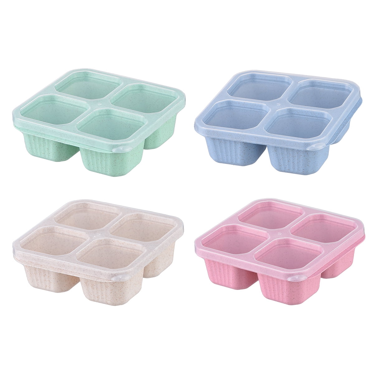 Children adult reusable meal preparation lunch containers, separate ...