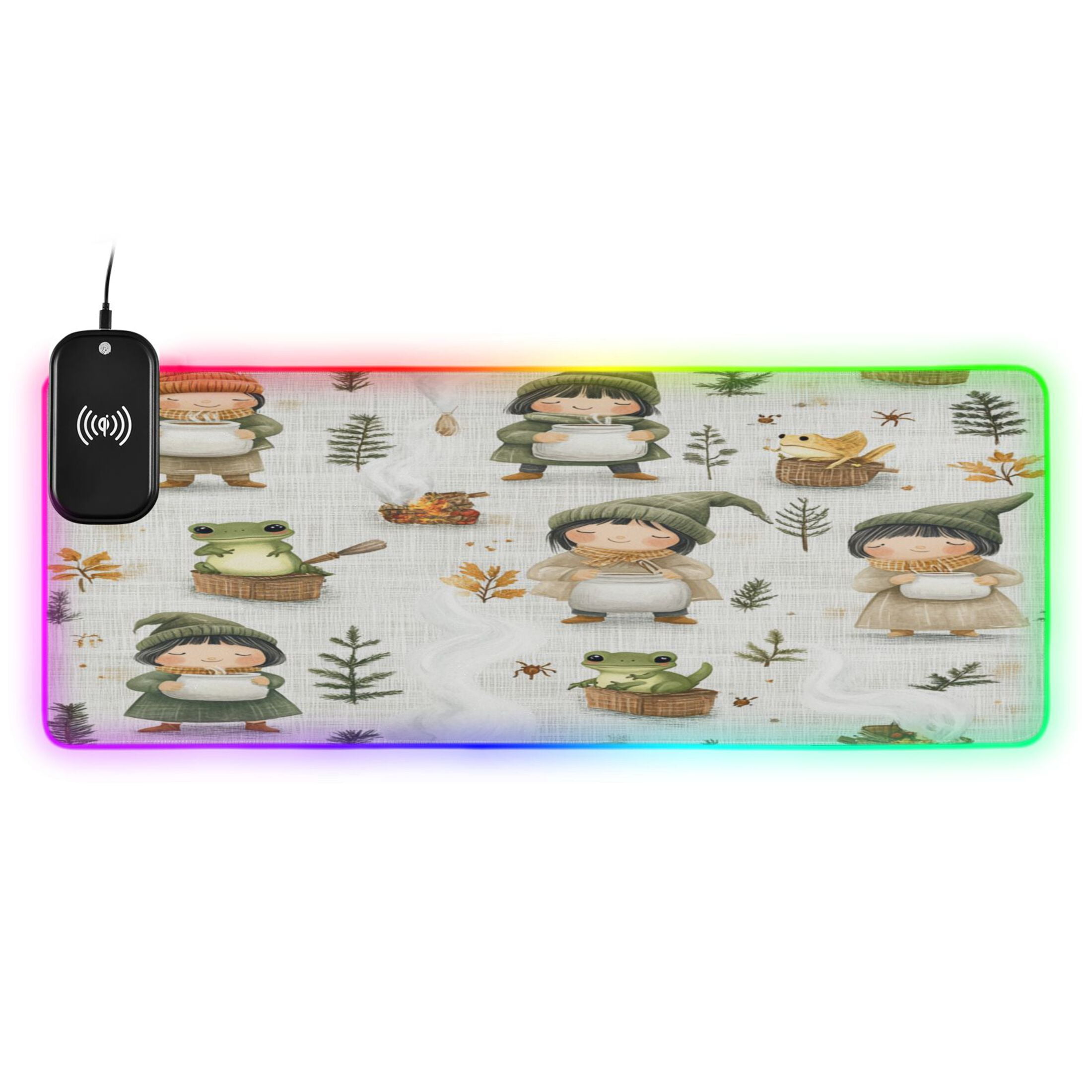 Children and Animal Large RGB Gaming Mouse Pad with Fast Wireless ...