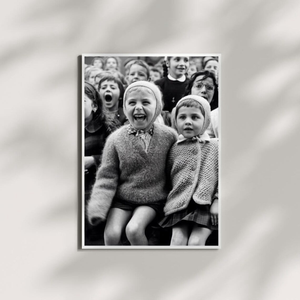 Children at a Puppet Theatre 1963 Black and White Vintage Photography ...