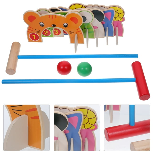Children kid croquet set Croquet Set Jungle Animal Croquet Game Set ...