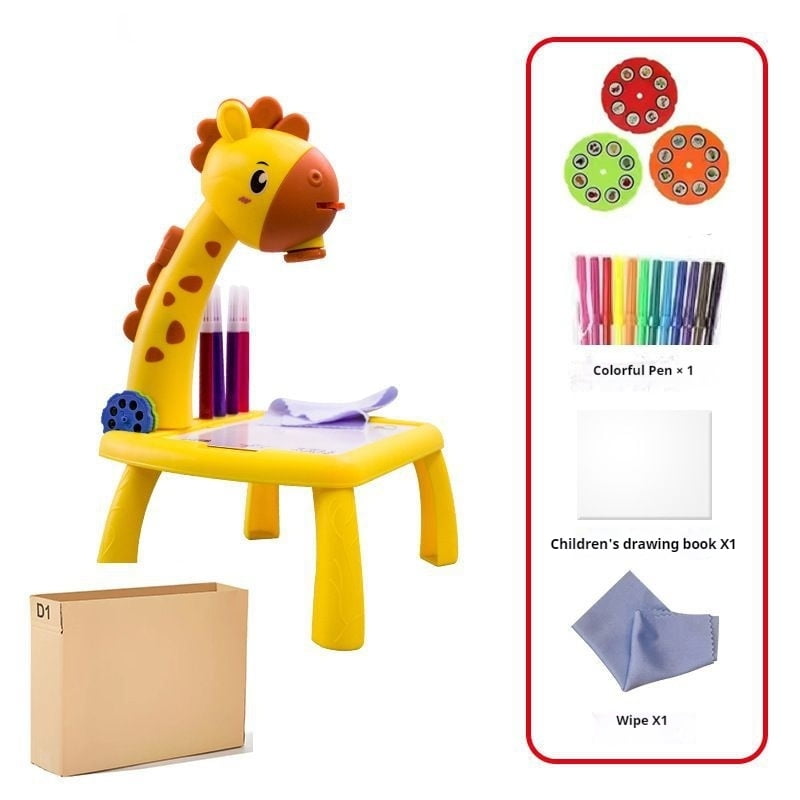 Children led projector drawing table Multifunctional toy painting set ...