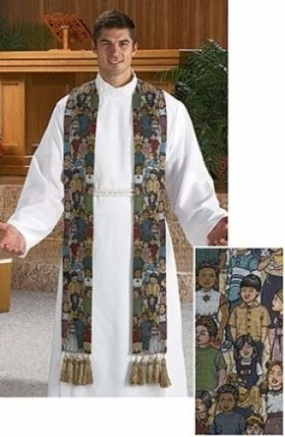 Children of the World Tapestry Clergy Stole with Tassels - Walmart ...