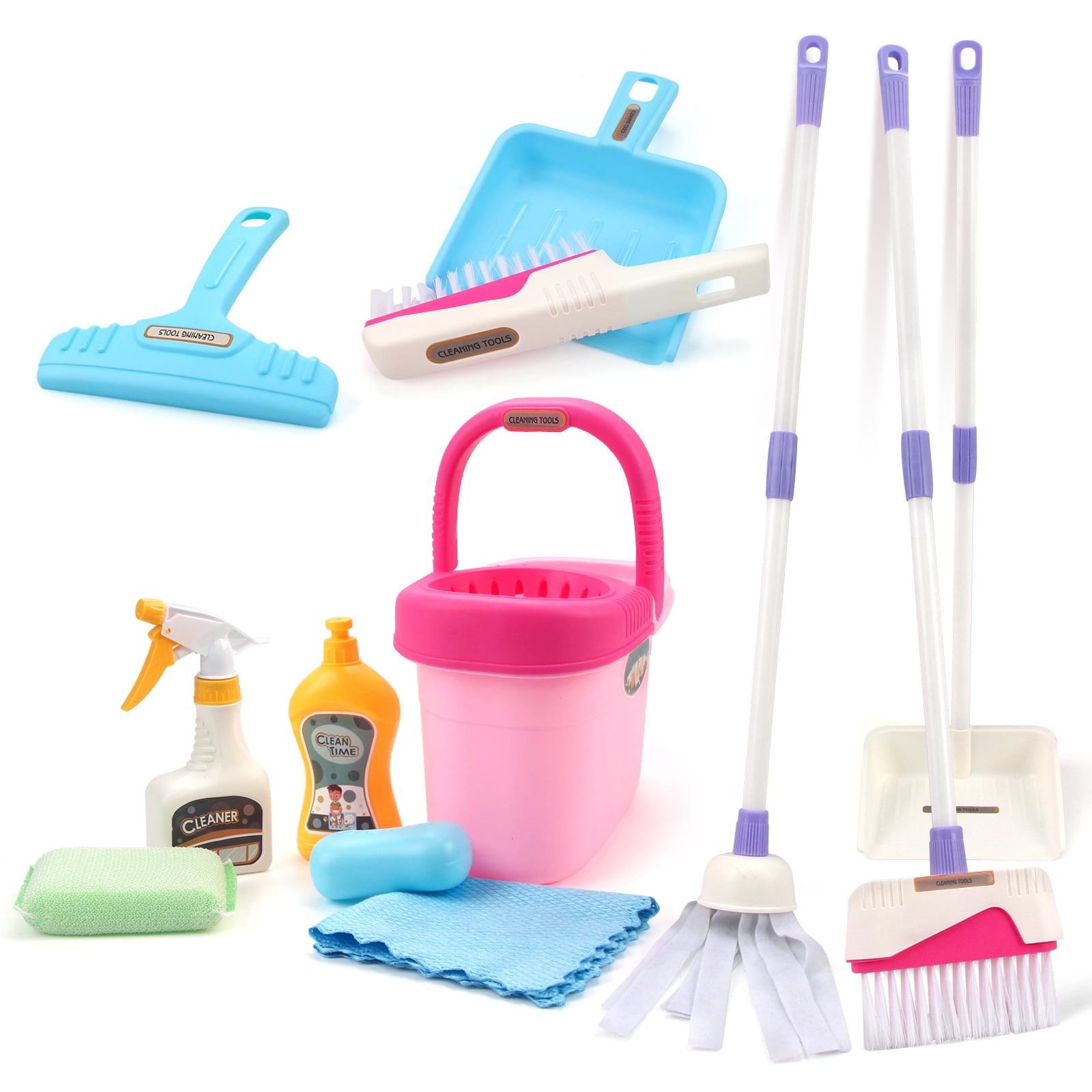 Children's 12-Piece Mini House Cleaning Simulation Toy Set - Fun Room ...