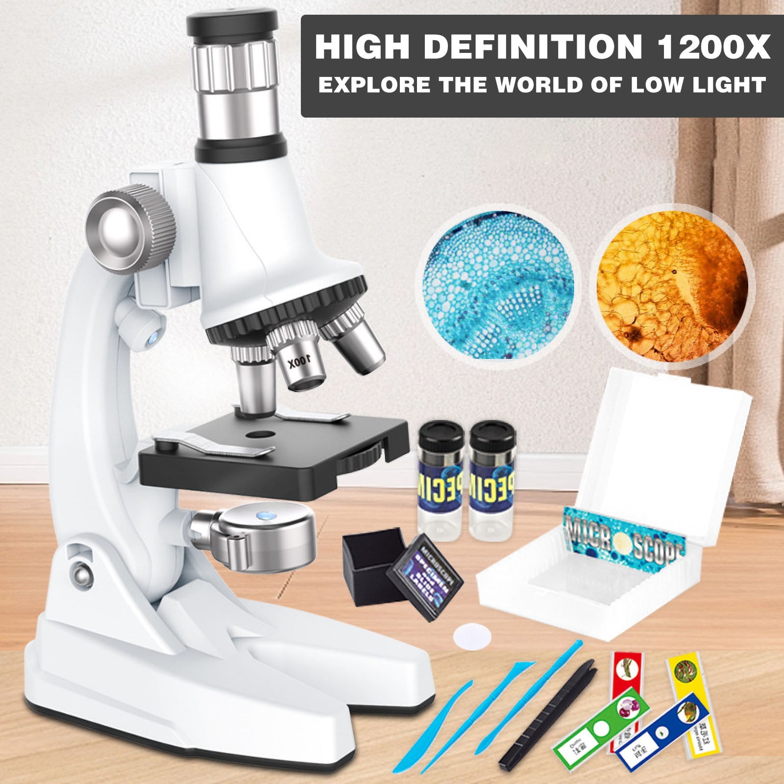 Children's 1200x High-definition Microscope Early Education Biology ...