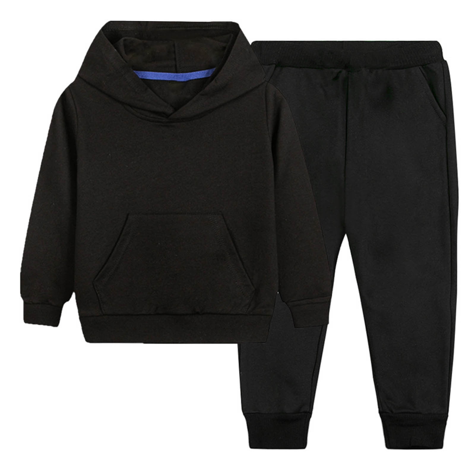 Children's 2 PC Sweatsuit Set Long Sleeve Hoodie Pullover Boys Girls ...