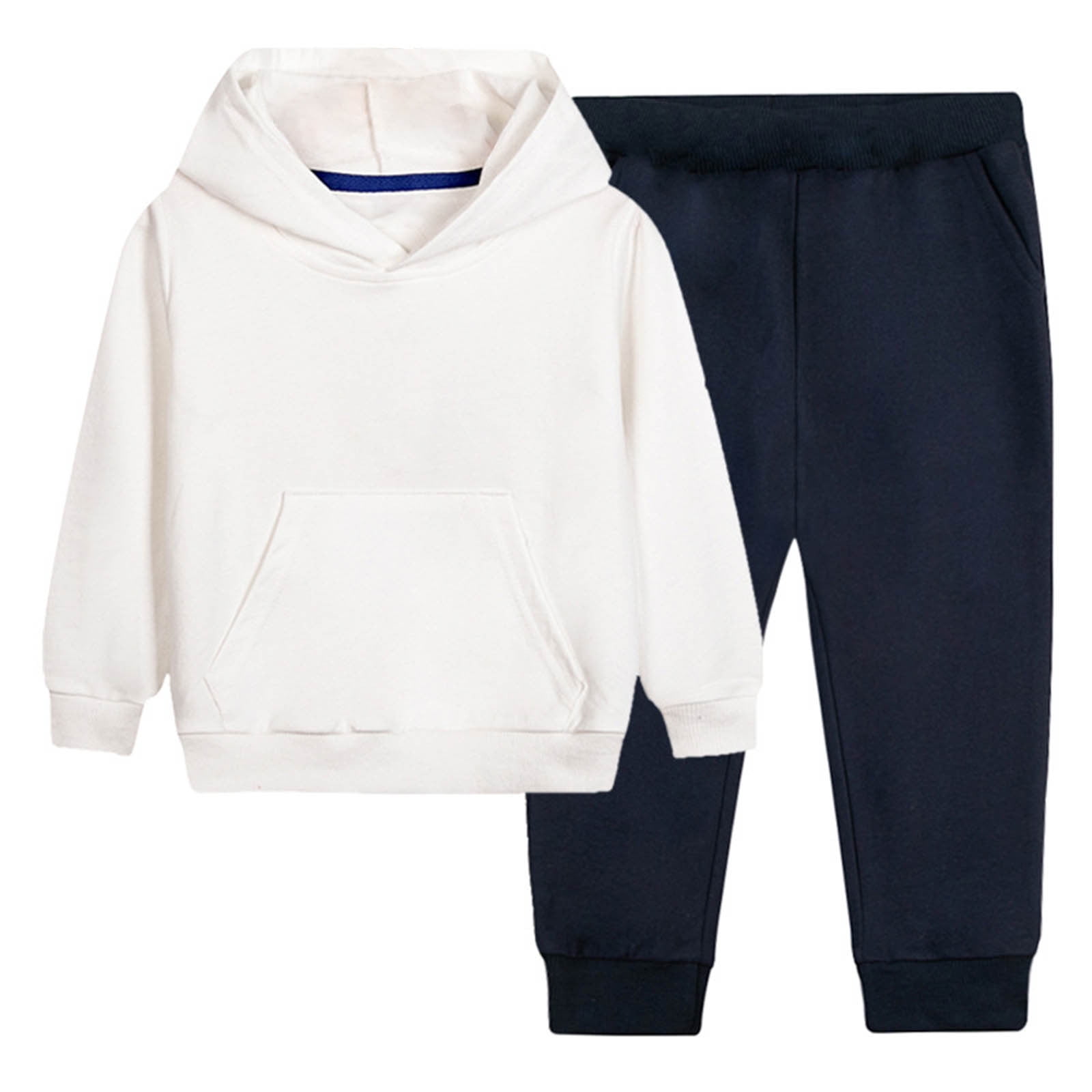 Children's 2 PC Sweatsuit Set Long Sleeve Hoodie Pullover Boys Girls ...