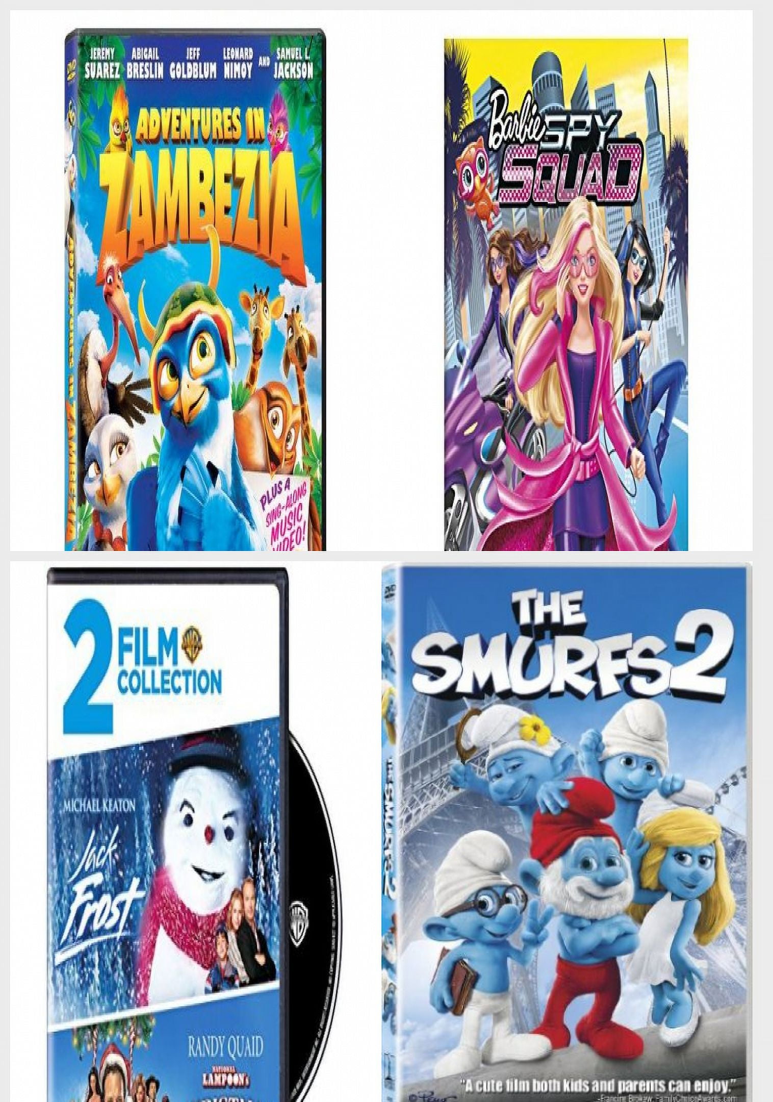 Children's 4 Pack DVD Bundle: Adventures in Zambezia, Barbie: Spy Squad ...