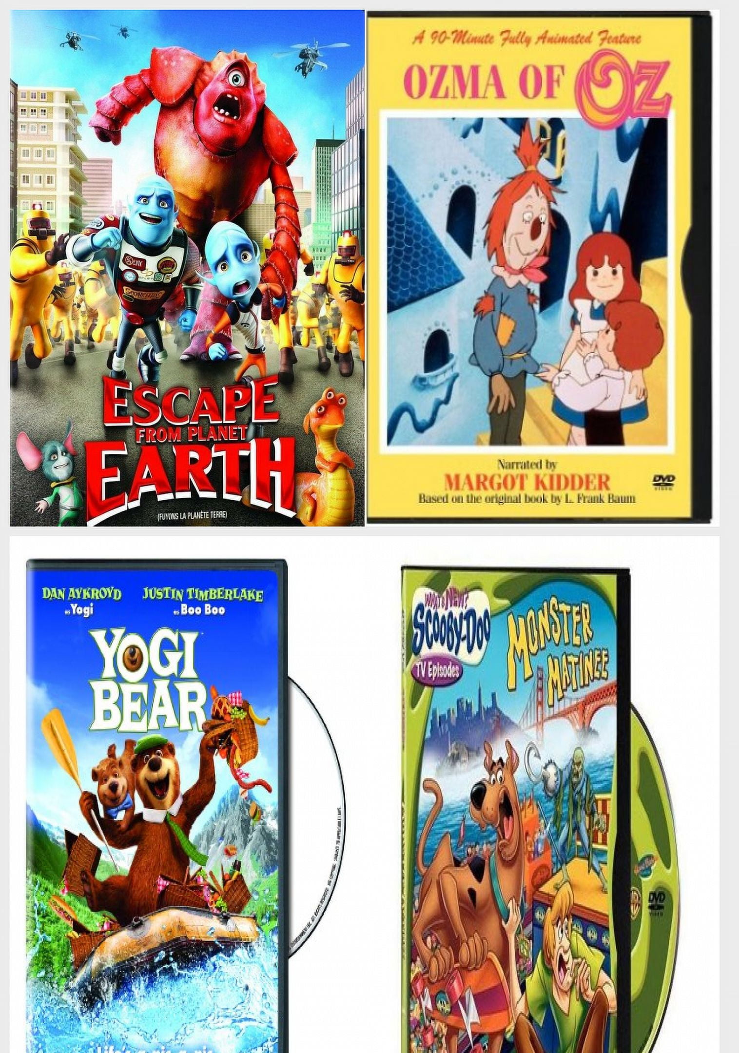 Children's 4 Pack DVD Bundle: Escape from Planet Earth, Ozma of Oz ...