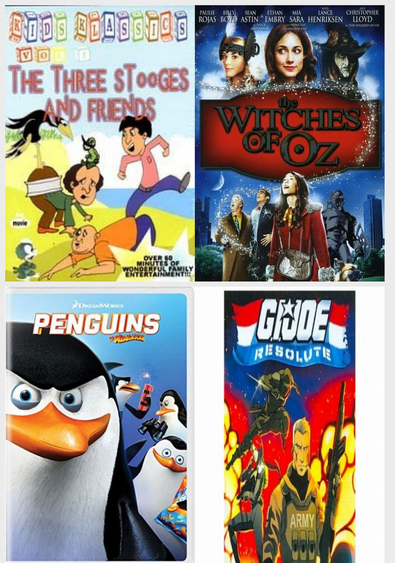Children's 4 Pack DVD Bundle: Kids Klassics Vol. 1: The Three Stooges ...