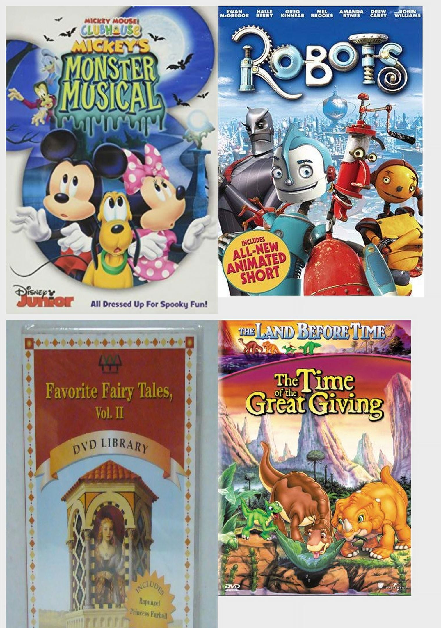 Children's 4 Pack DVD Bundle: Mickey Mouse Clubhouse: Mickey's Monster ...