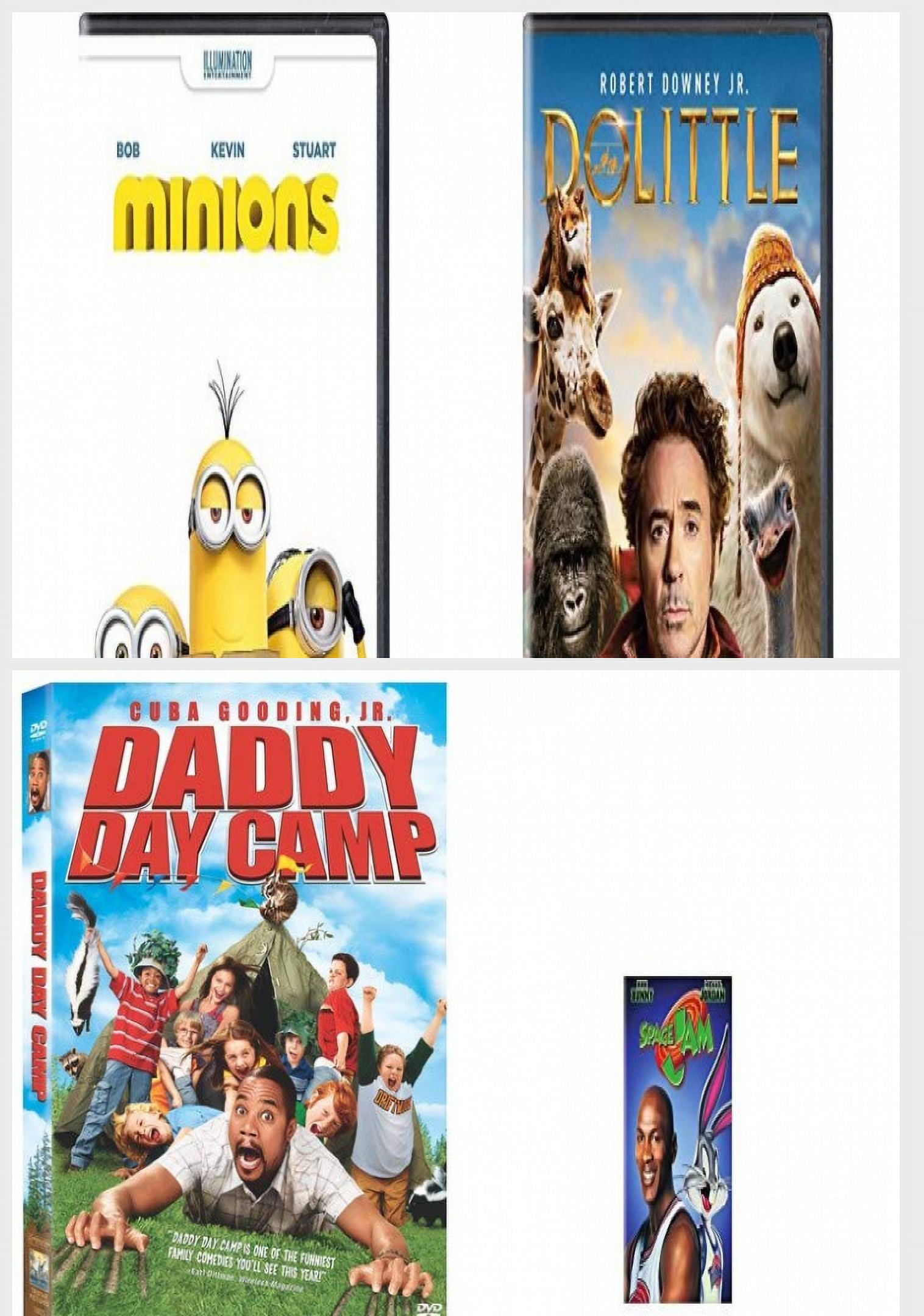 Children's 4 Pack DVD Bundle: Minions, Dolittle, Daddy Day Camp, Space ...