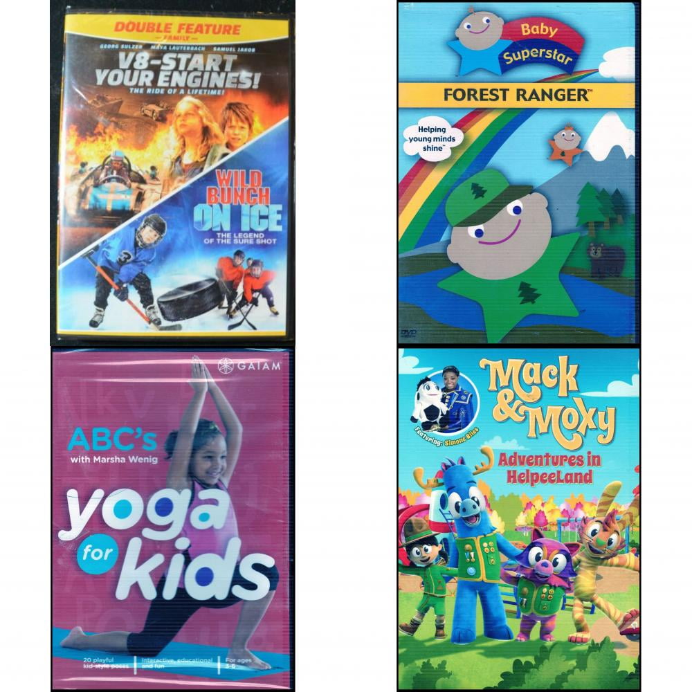 Children's 4 Pack DVD Bundle: V8-Start Your Engines! Wild Bunch On Ice ...