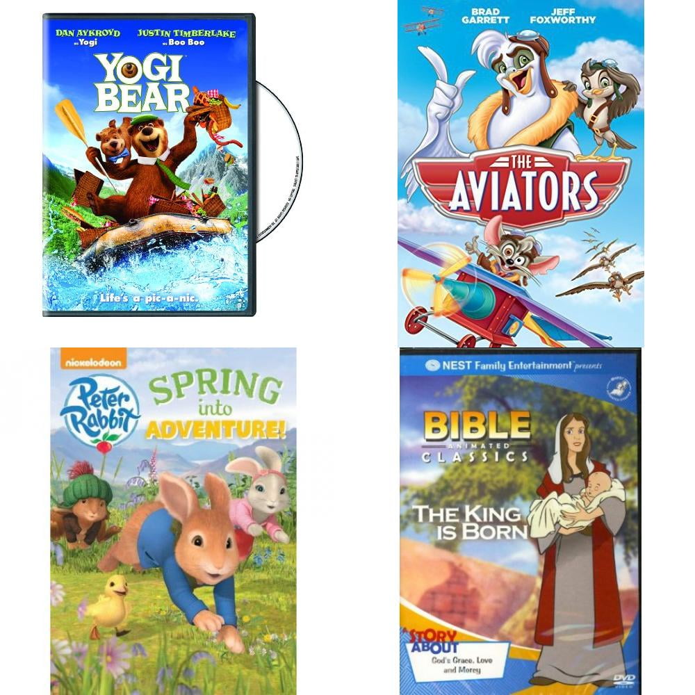 Children's 4 Pack DVD Bundle: Yogi Bear, Aviators, Peter Rabbit: Spring ...