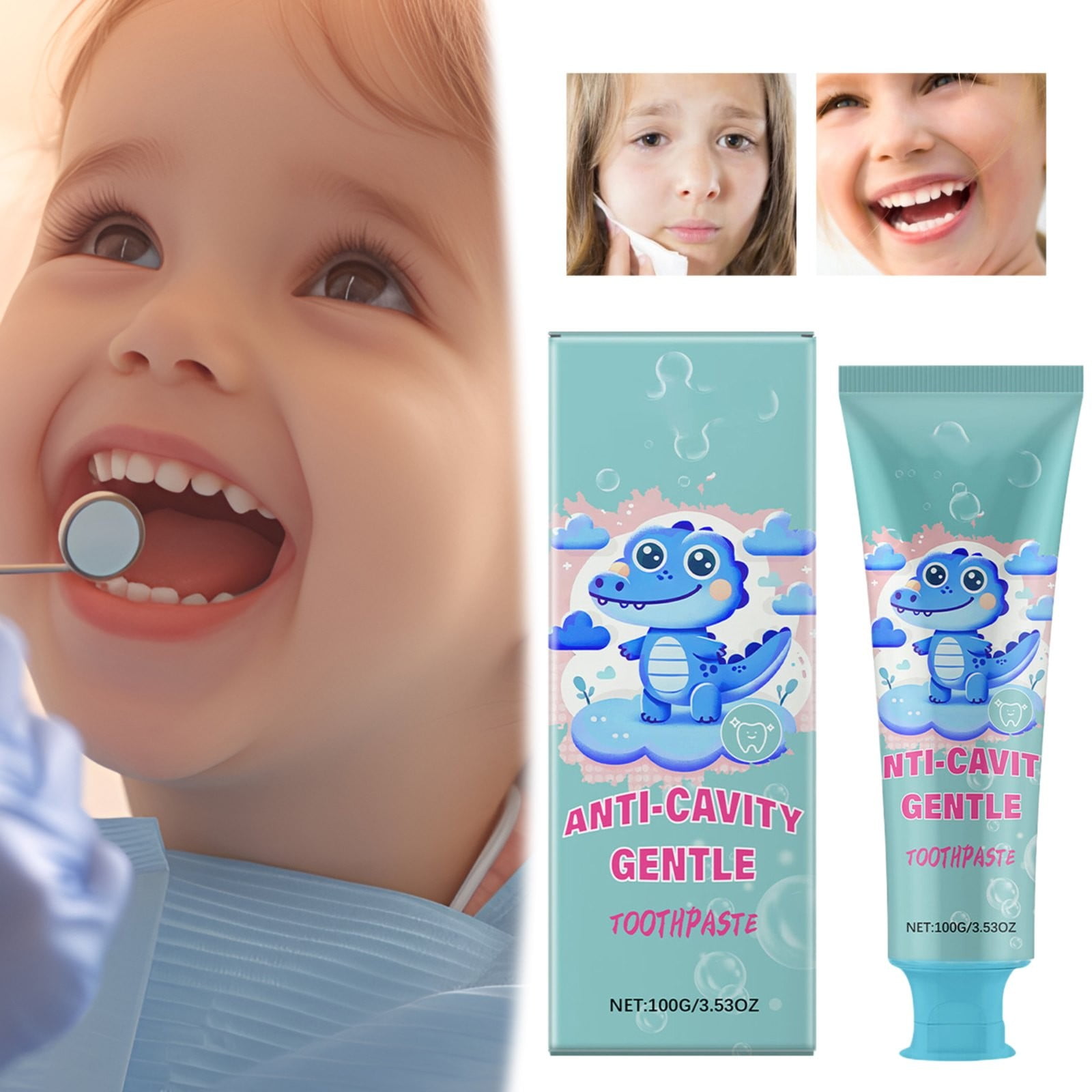 Children's Anti Toothpaste Whitens Teeth Stains Brightens And Repairs ...