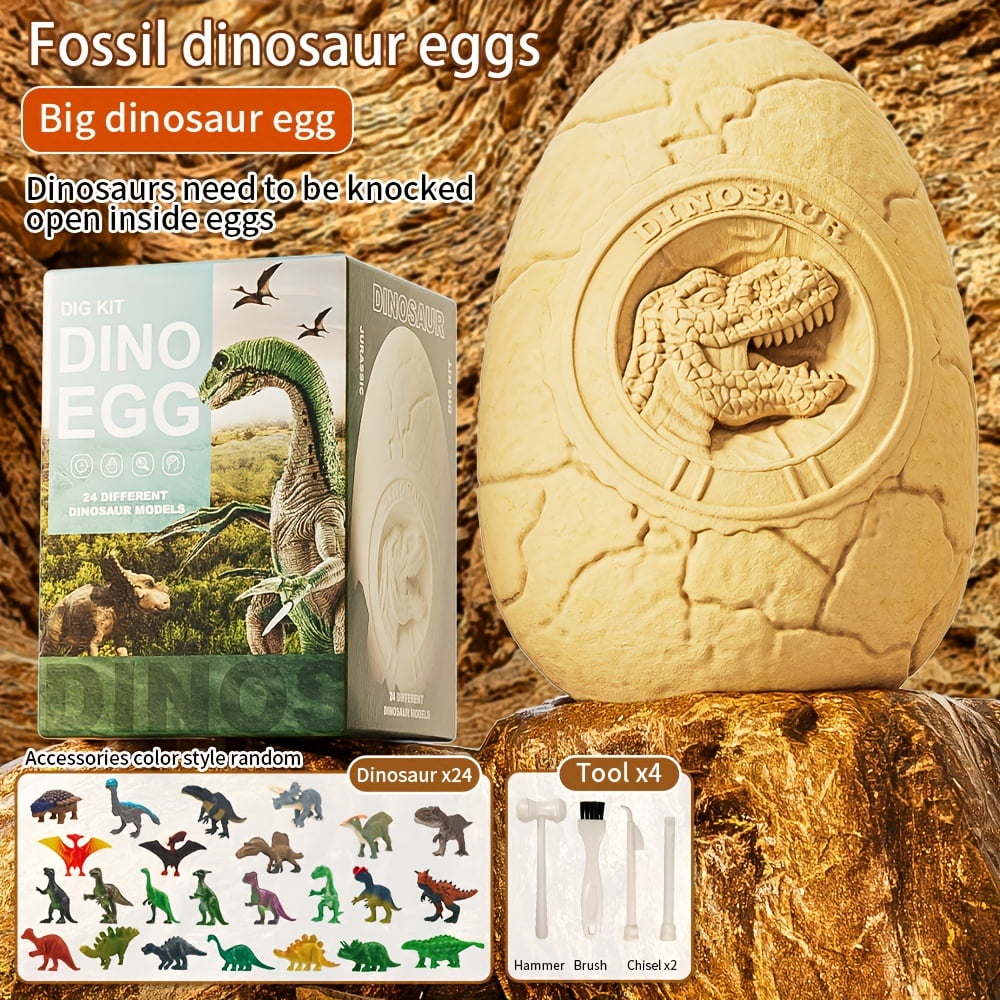 Children's Archaeological Digging Dinosaur Egg Toy, Dinosaur Fossil Boy ...