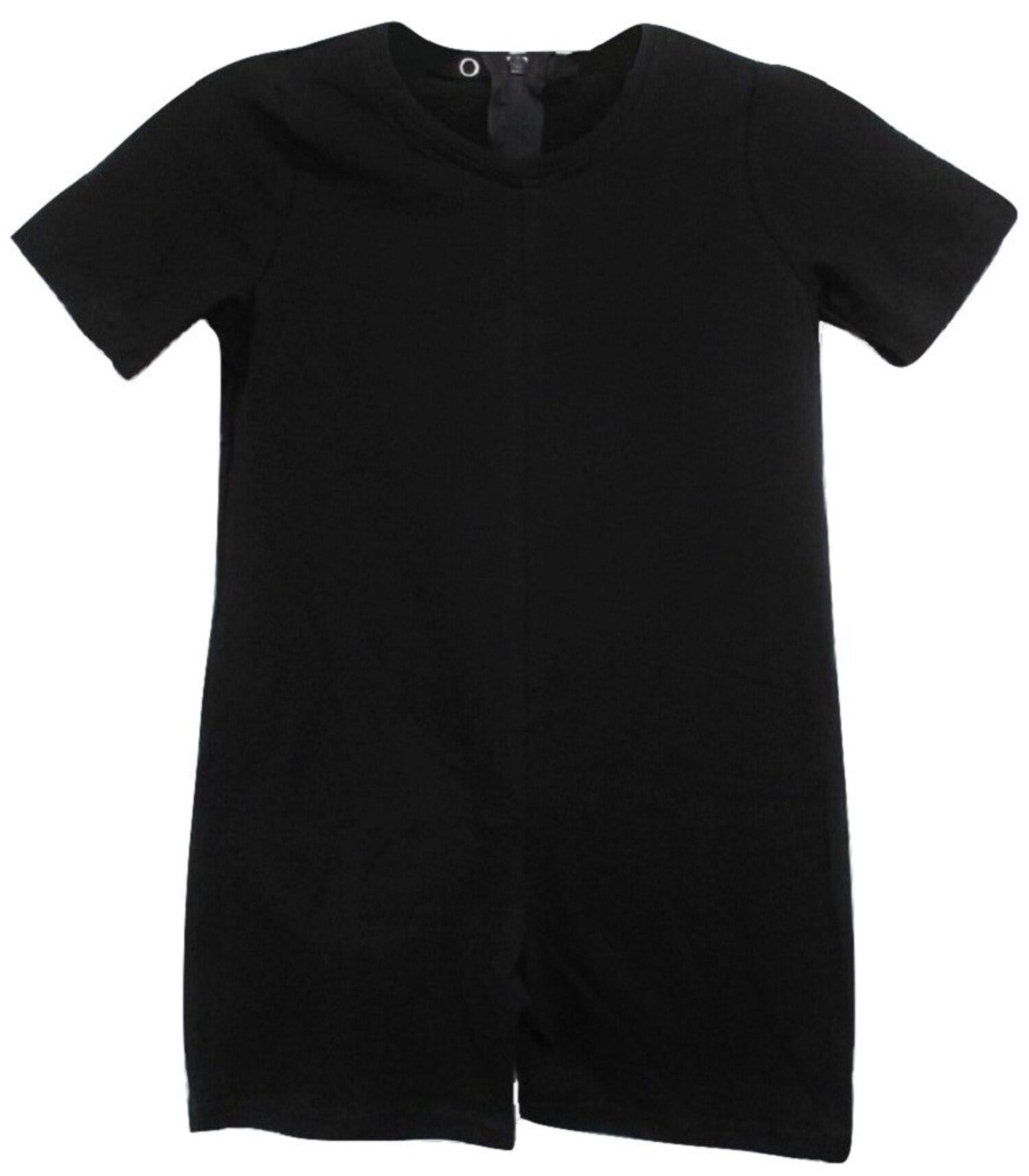 Children's Back-Zipper One-Piece Onesie Bodysuit-Black - Walmart.com