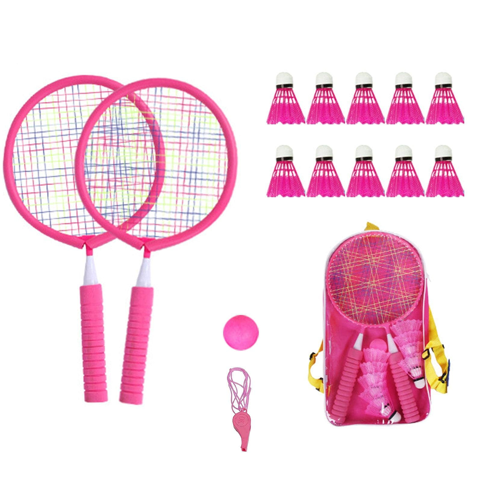 Children's Badminton Racket Set, Mini Badminton Set with 10 badmintons ...
