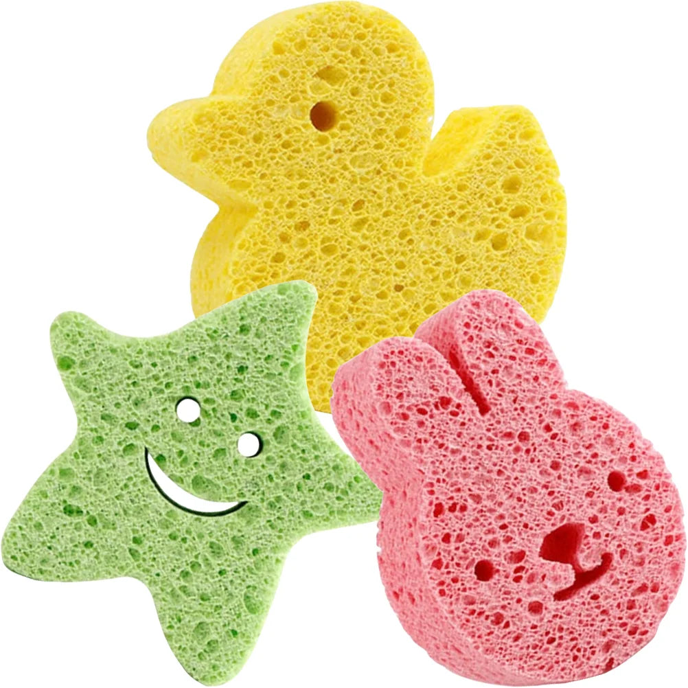 Children's Bath Sponge Sponges Body Wash Bathing Cute Frosted Baby ...