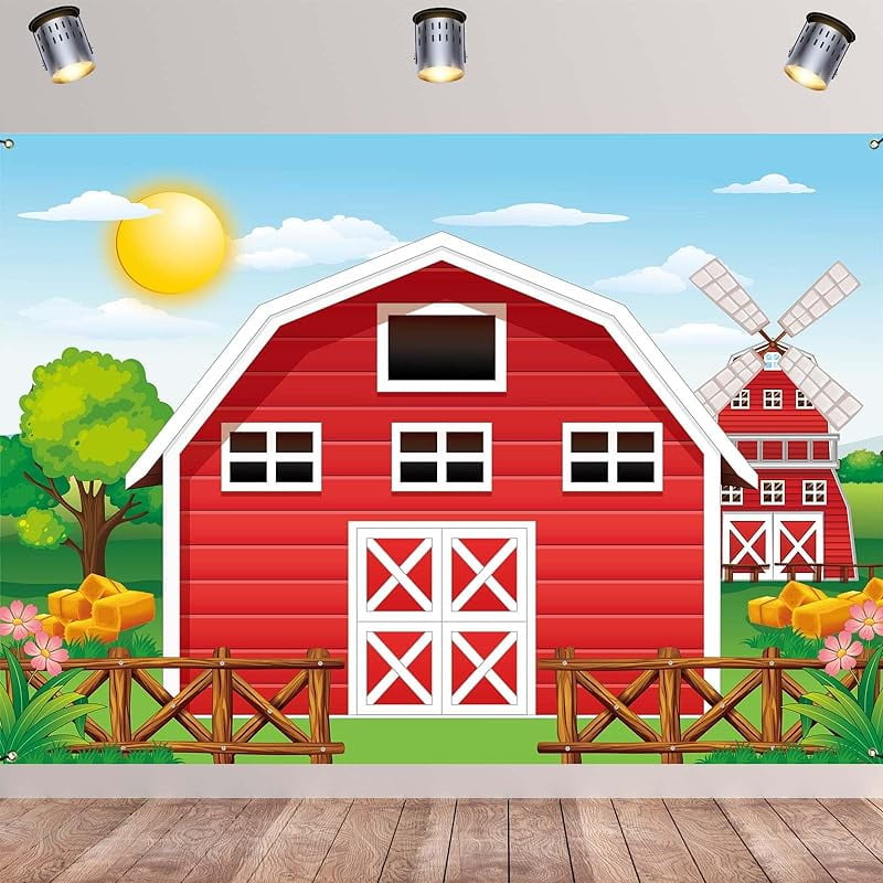 Children's Birthday Party Background 7x5ft, Farm Themed Background ...