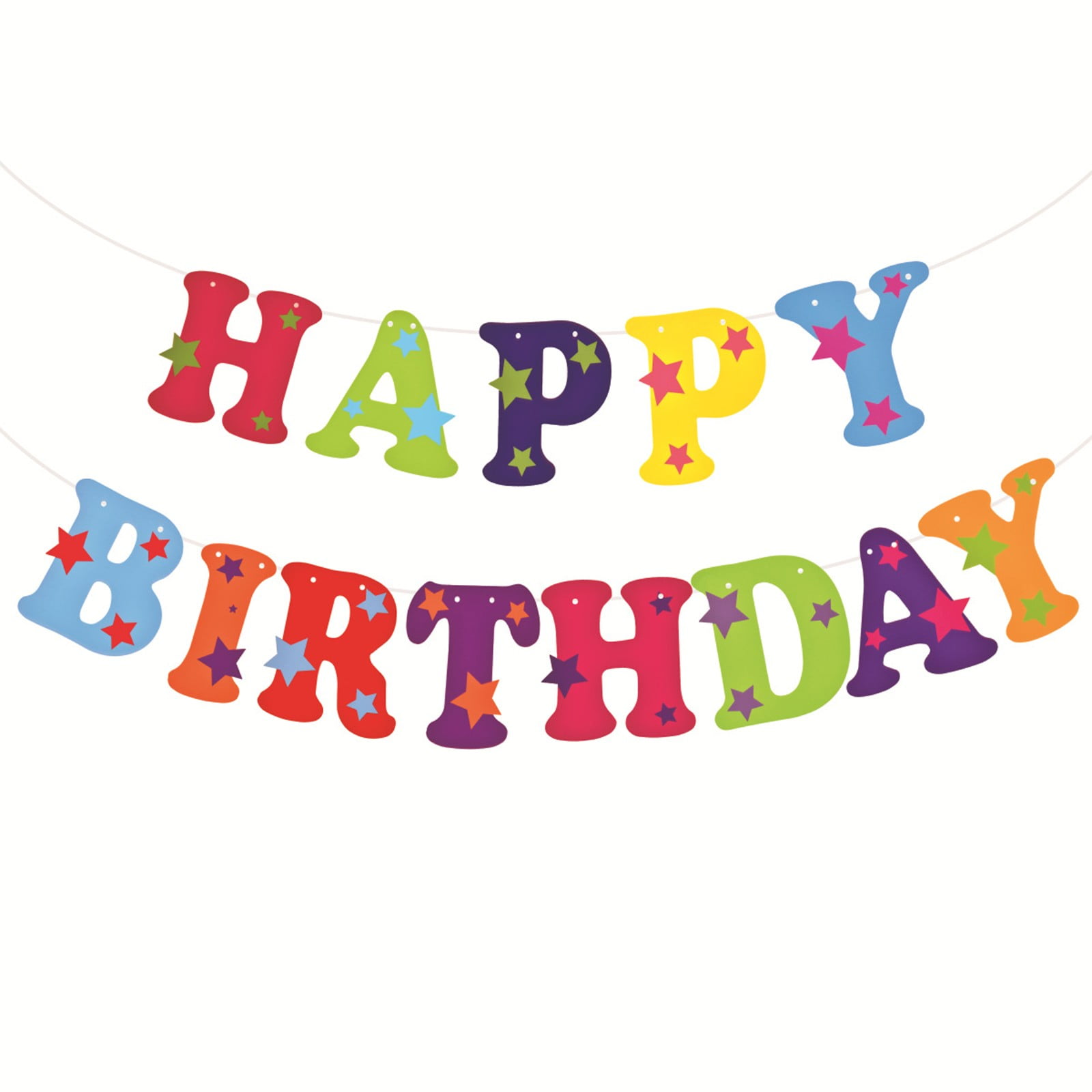 Children's Birthday Party Pull Flag Decoration, Happy Birthday Themed ...