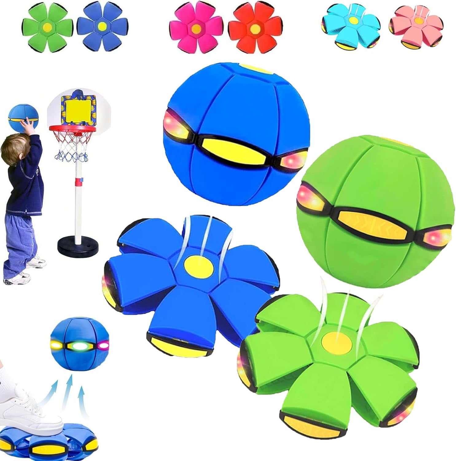 Bouncing Ball Magic Meta Ball, Magic Bouncing Balls, 2Pcs-B, 3 Lights ...