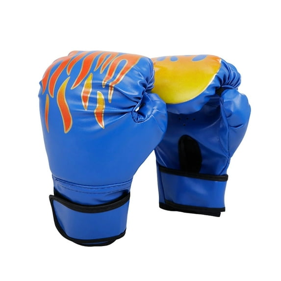 Children's Boxing Gloves, Children's Unisex PU Flame Printed Gloves ...