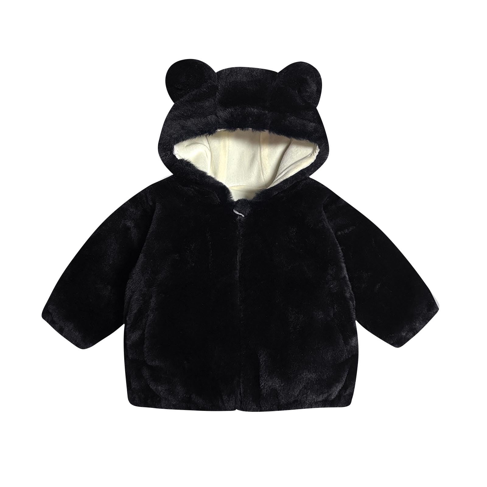 Children's Boys Girls Sherpa Jackets Winter Fleece Padded Warm Soft ...