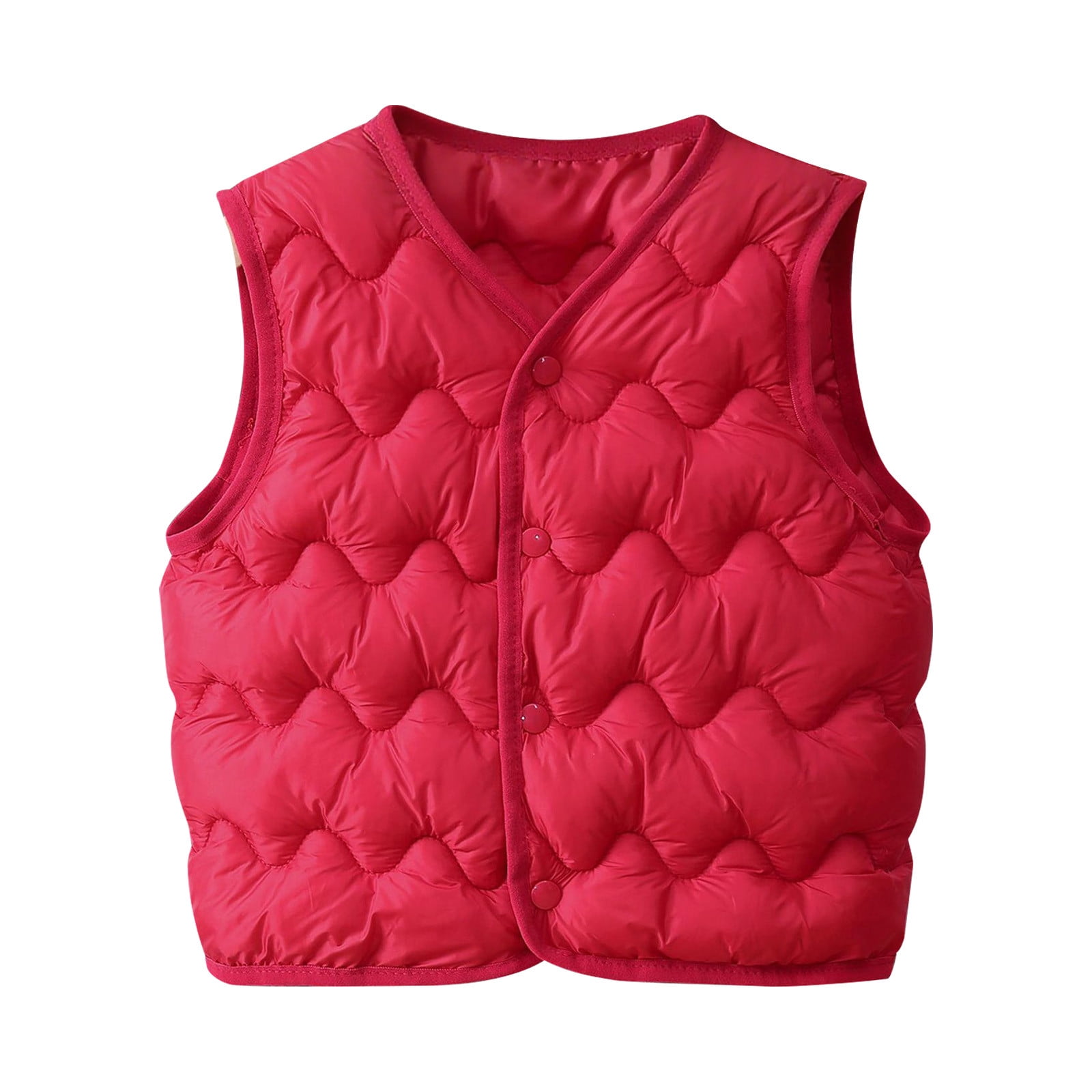 Children's Boys and Girls Outerwear Vests Solid Color Sleeveless ...