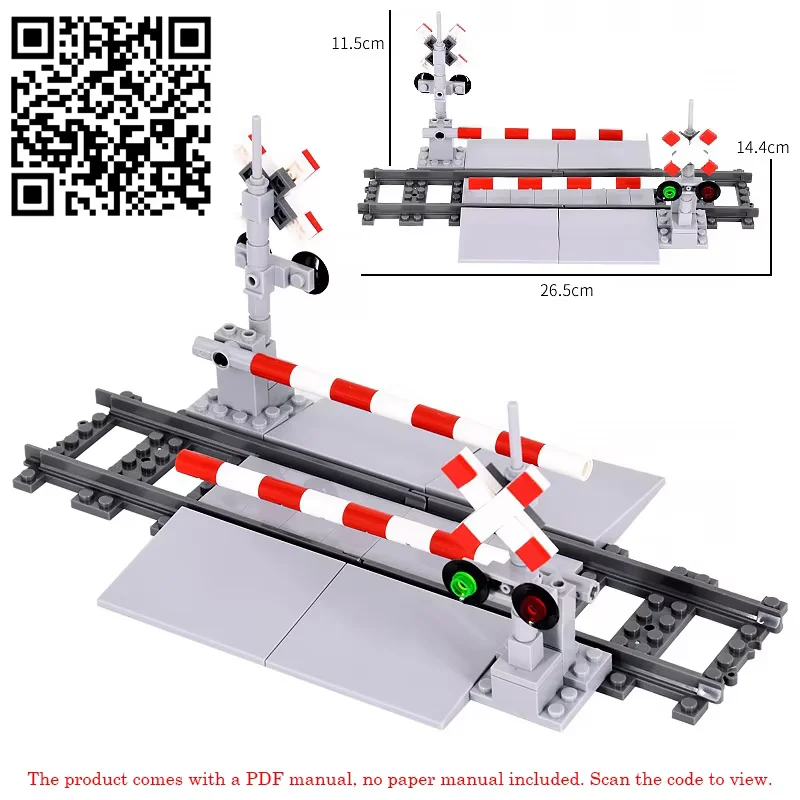 Children's Building Block Toy Train Track Crosswalk Corridor Lift Rod ...