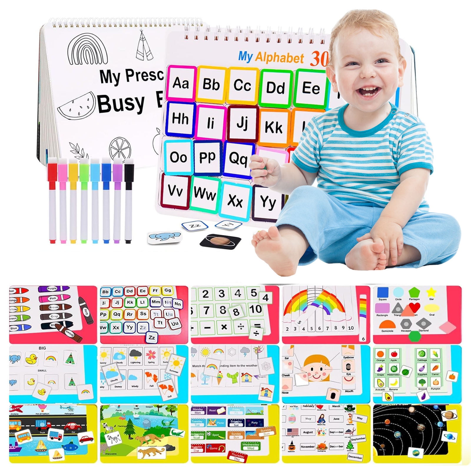 Children's Busy Book - 30 Thematic Activity Workbooks for Toddlers (1-3 ...