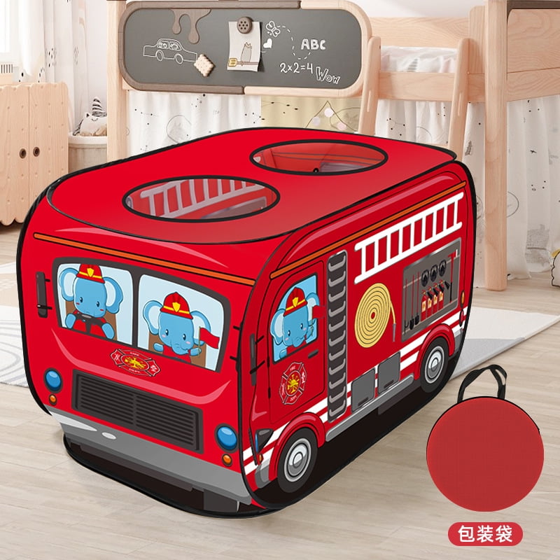 Children’s Cartoon Bus Tent Indoor Automatic Pop-up Skylight No ...