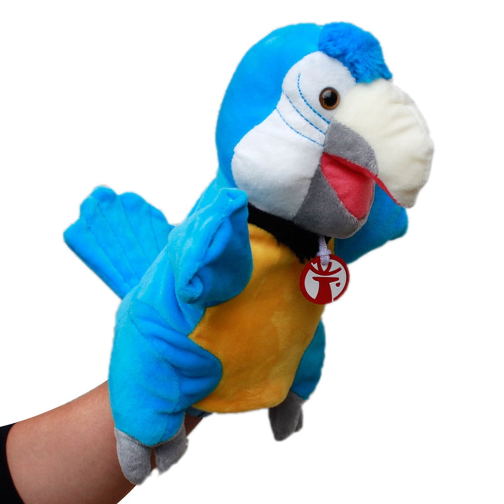 Children's Cartoon Parrot Hand Puppets Cartoon Bird Animal Plush Doll ...