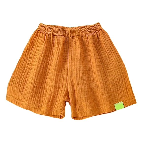 Children's Casual Breathable Five Quarter Pants Solid Color Pants ...