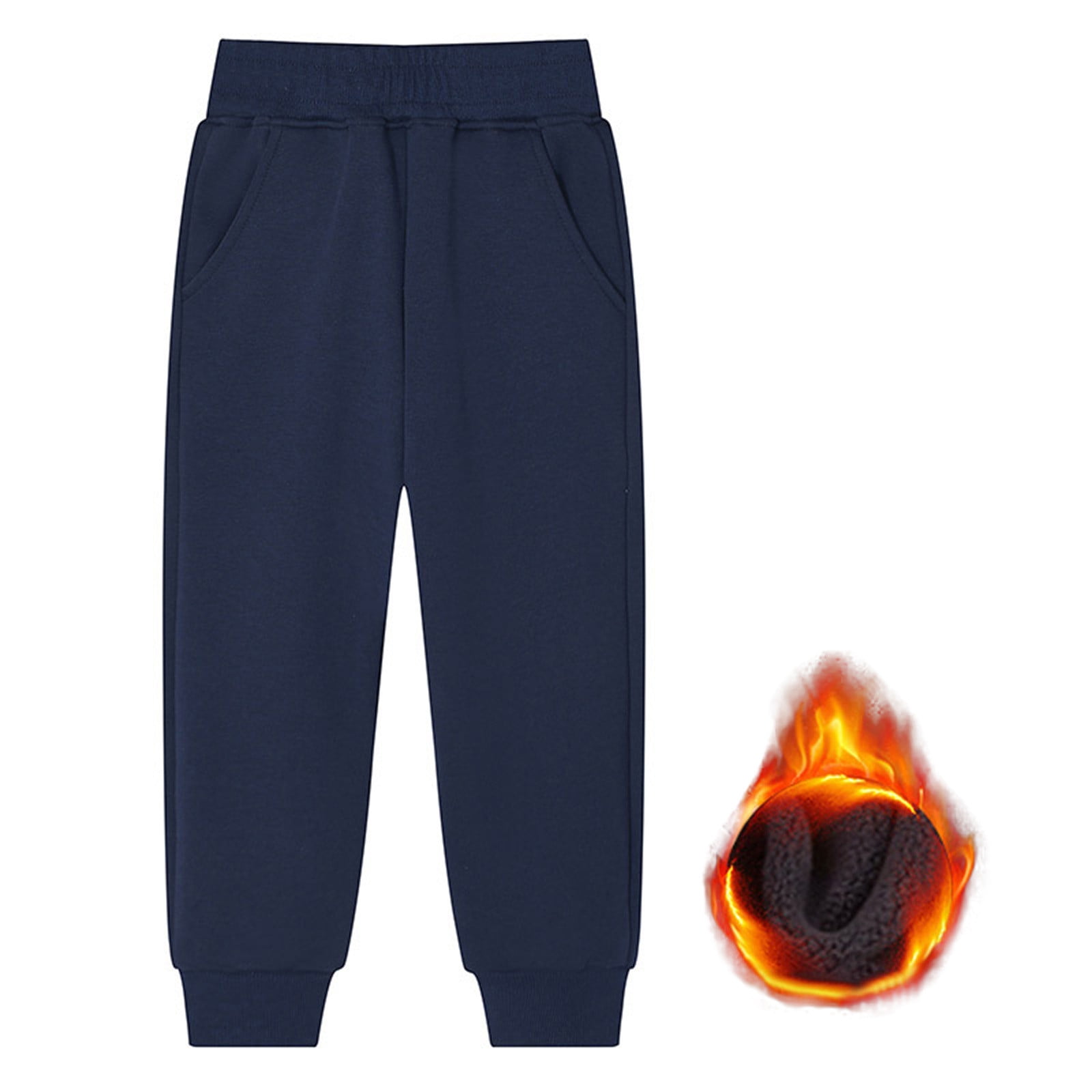 Children's Casual Pant - Boys Girls Full Length Lined Pants Soft ...